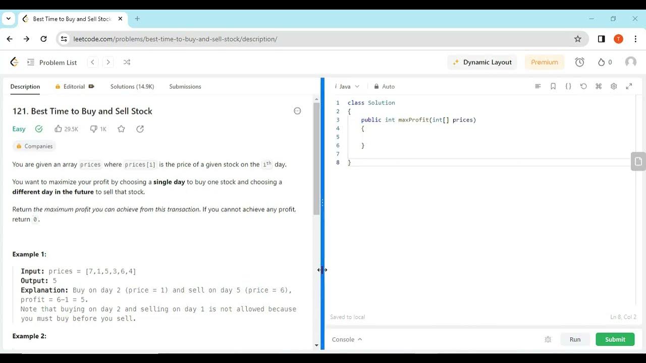 121. Best Time to Buy and Sell Stock | Leetcode | Arrays | Fundamentals - YouTube