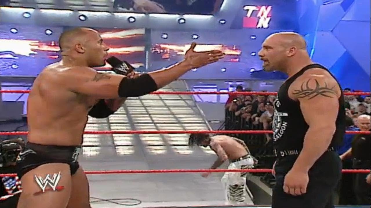 The Rock Calls Out Goldberg And Then Get Scared By Him 720p HD - YouTube