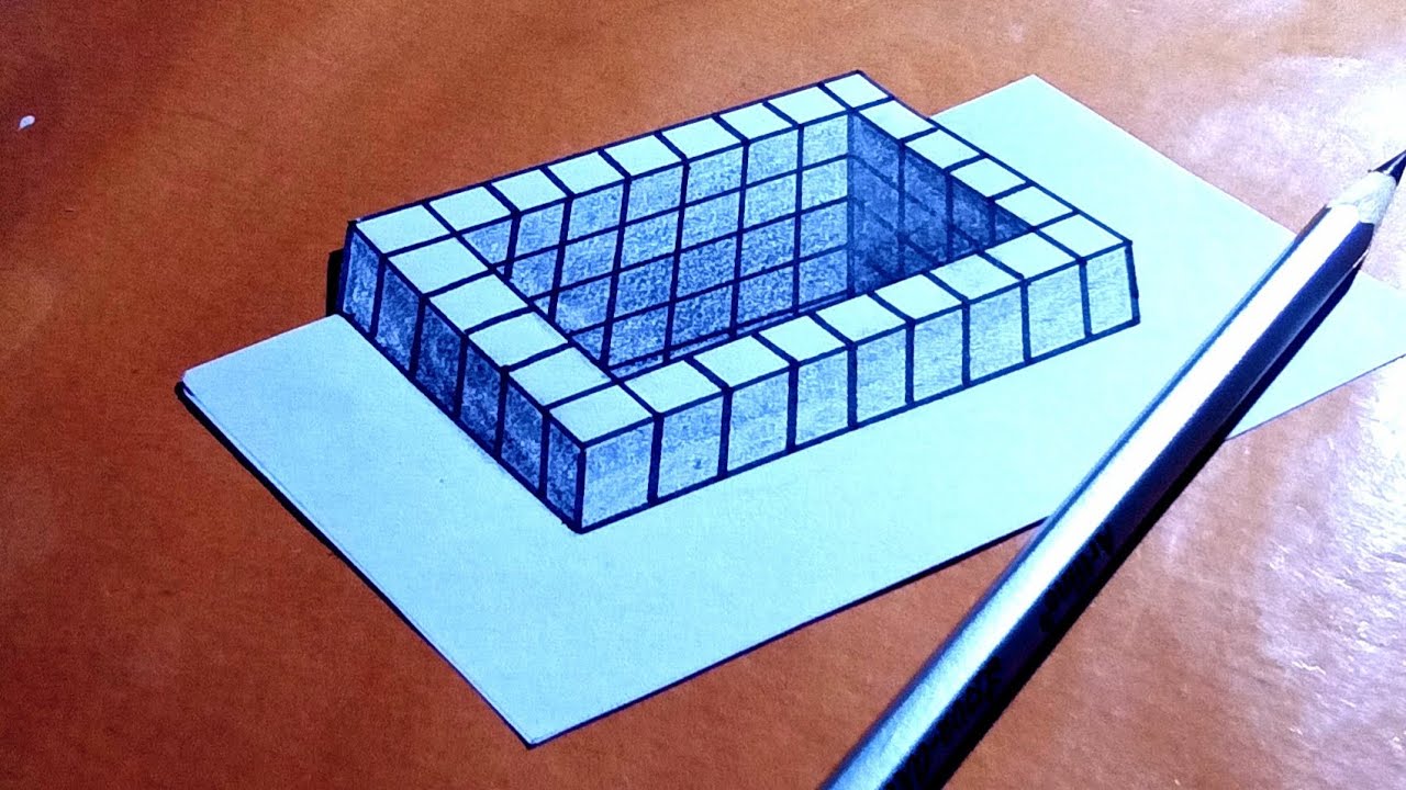 3d hole drawing for beginners step by step #3d trick art #3d drawing # ...