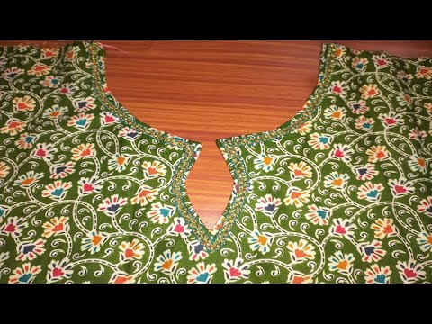 Neck design cutting and stitching /Lace लगाकर बनाए गले का simpal and ...