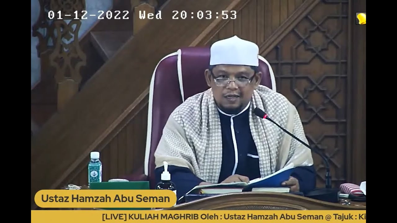 [LIVE] Kuliah Maghrib Oleh Ustaz Hamzah Abd Seman - YouTube