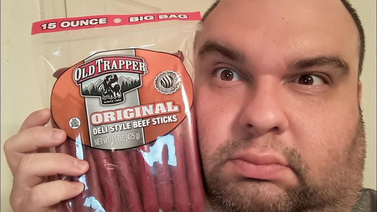 Food Review #245 Old Trapper Original Deli Style Beef Sticks - YouTube