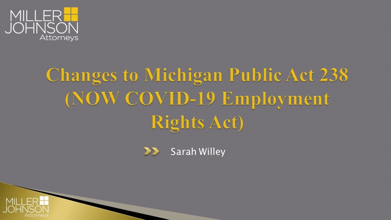 Changes To Michigan Public Act 238 YouTube