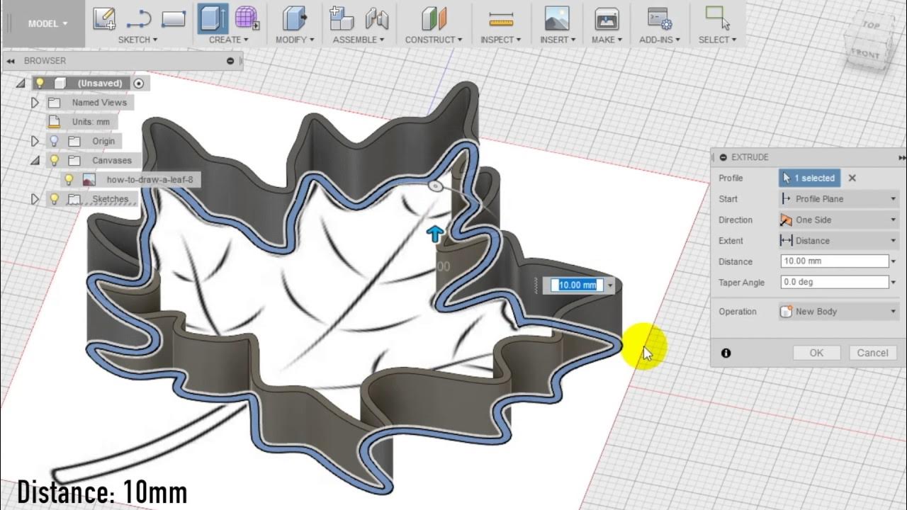 Tinkercad: Leaf Cookie Cutter - YouTube