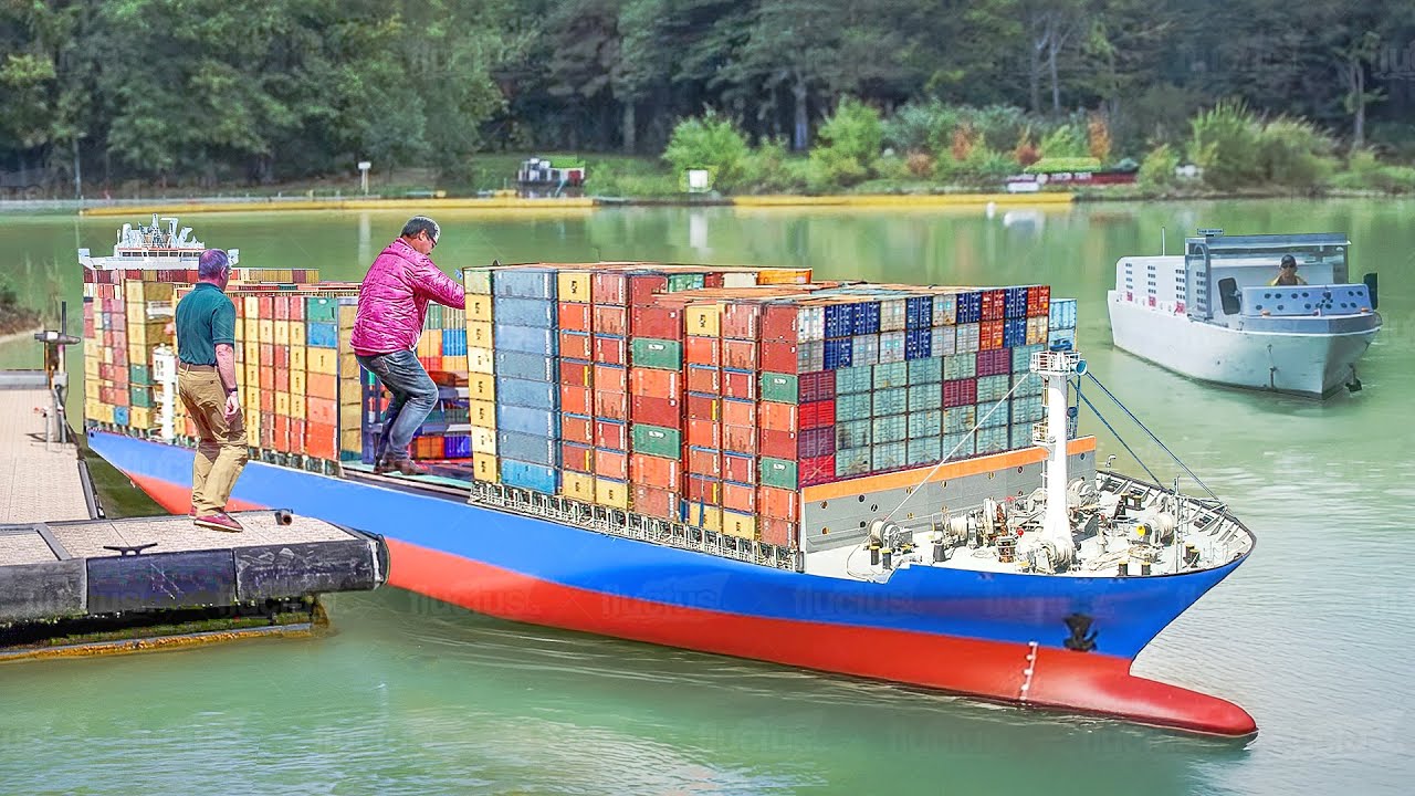 A Day In Life of Sailors Piloting Tiny Container Ship - YouTube