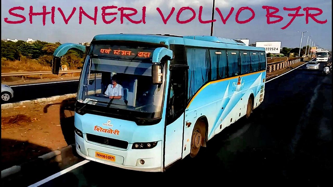 MSRTC SHIVNERI VOLVO B7R OVERTAKING GUJRAT VOLVO B9R ISHIFT SLEEPER ...