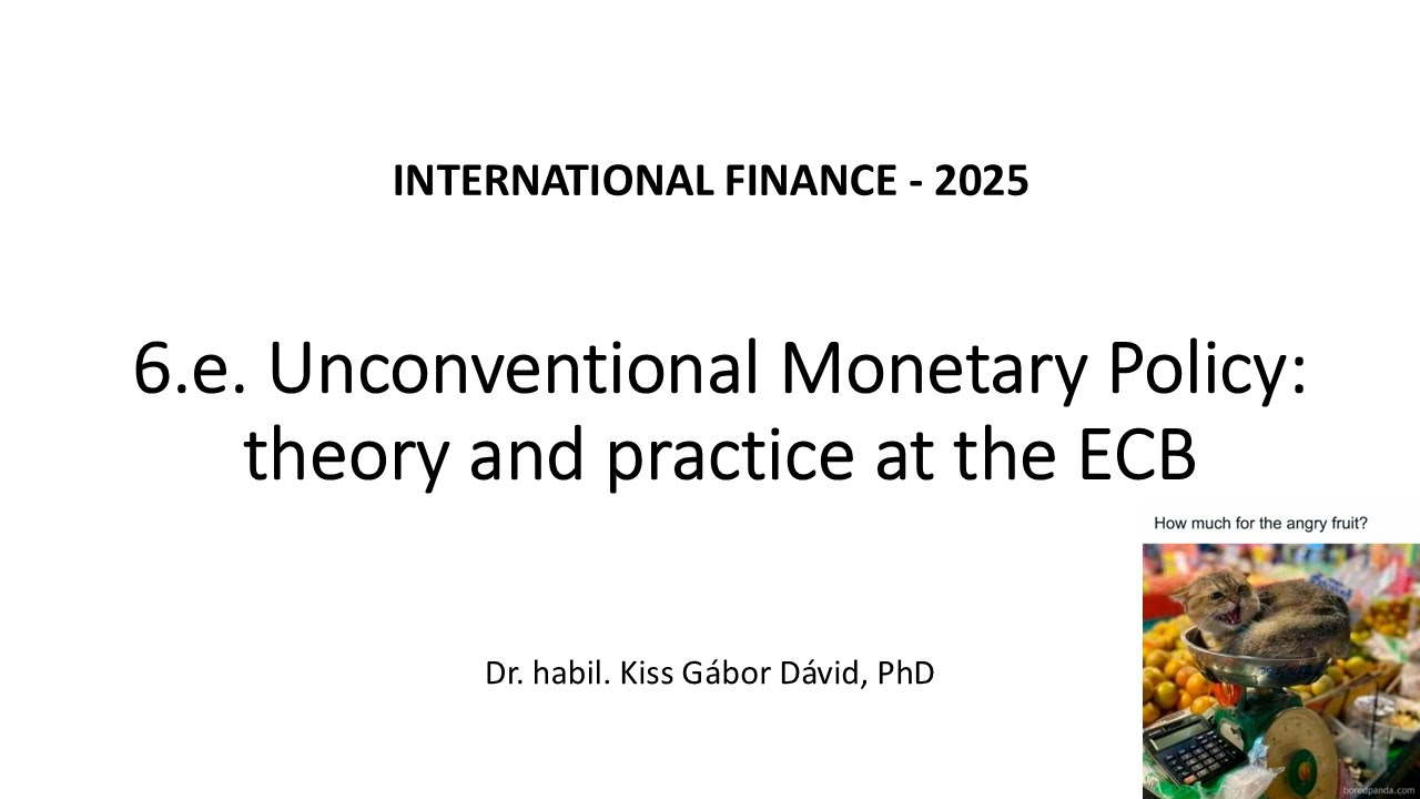 6.e. Unconventional Monetary Policy: theory and practice at the ECB ...