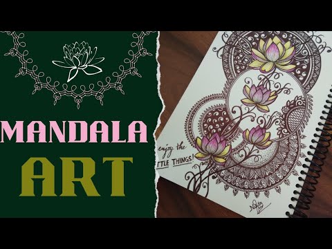 Lotus Mandala Art || Pinterest Inspired || Mandala Art for Beginners ...