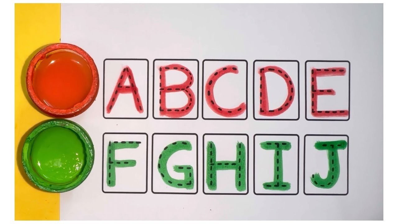 ABCDEFGHIJ Learning for Nursery Class | Learn to trace ABCDEFGHIJ for ...