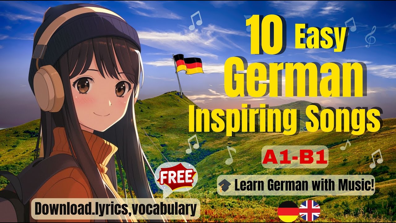 10 Easy Inspiring German Songs for Beginners (A1–B1)🌿🎧 | Learn German ...