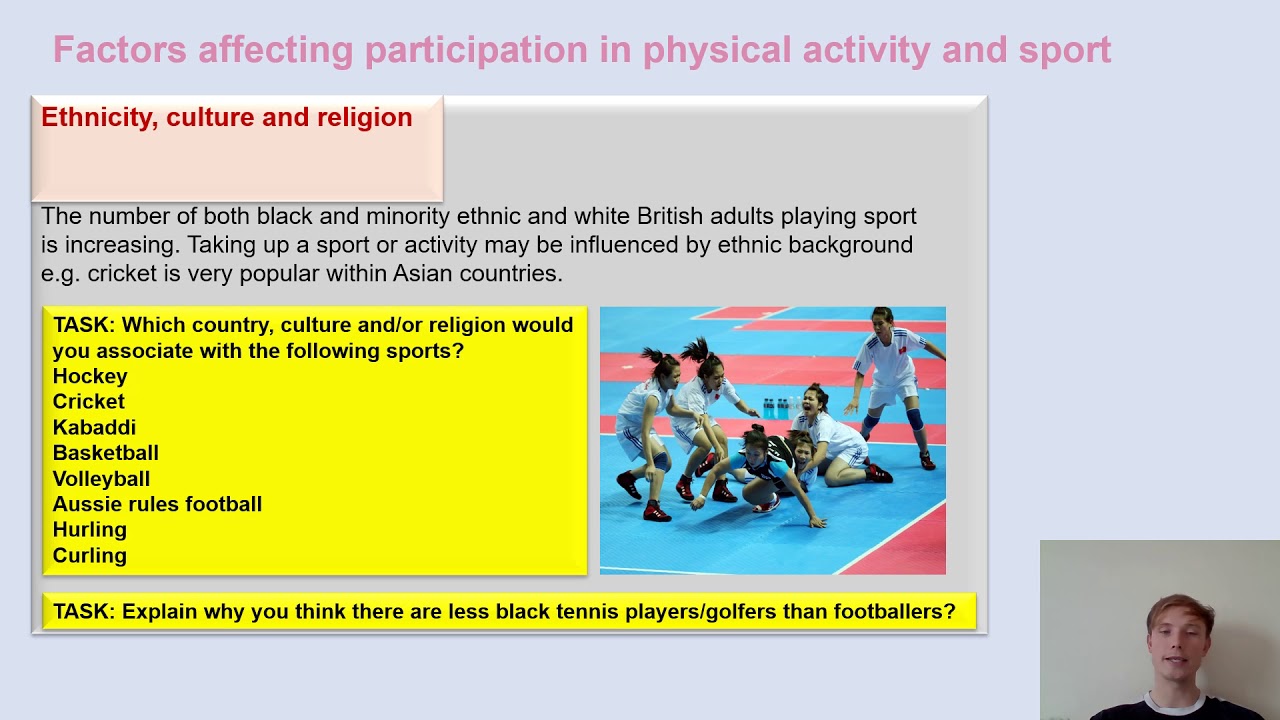 OCR GCSE PE Component 2 Factors affecting participation - YouTube