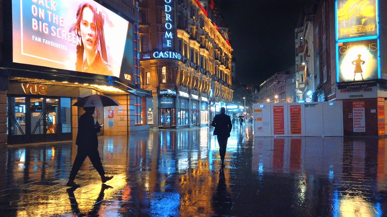 London West End Rain Walk - Night-time City Ambience - YouTube