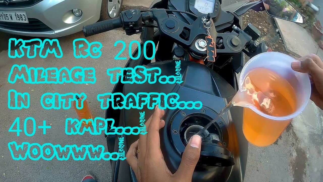 KTM RC 200 MILEAGE TEST | IN CITY TRAFFIC | 40+ kmpl WOW | - YouTube