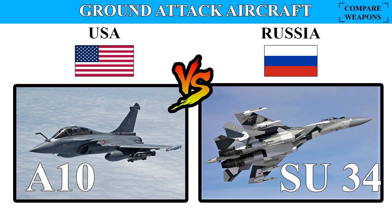 A10 THUNDERBOLT (usa) vs SU 34 (russia) - Ground attack aircraft ...