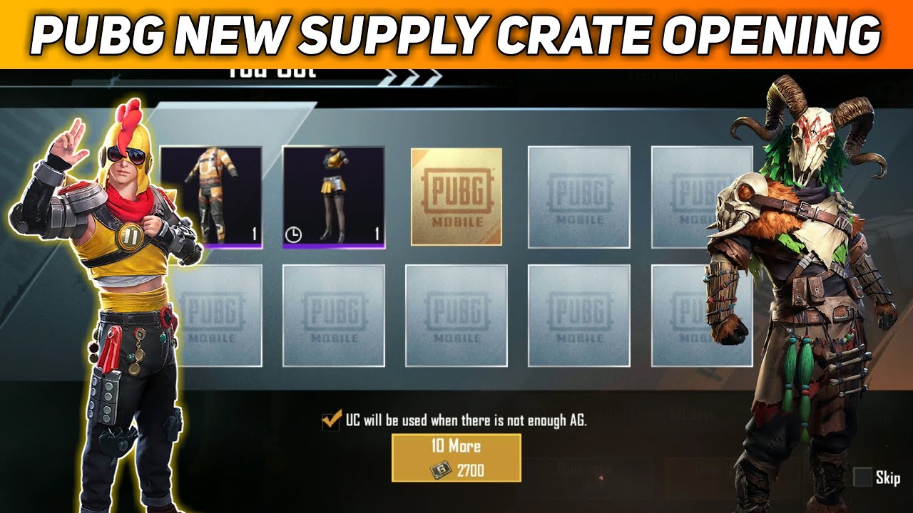 PUBG NEW SUPPLY CRATE OPENING || NEW MYTHIC AND LEGENDARY OUTFIT AND ...