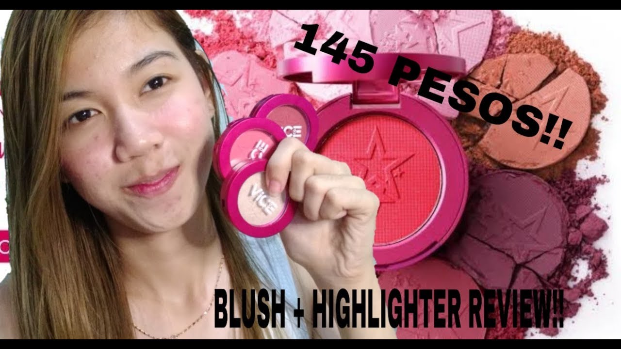 VICE COSMETICS BLUSH + HIGHLIGHTER REVIEW | Mitch Velonza - YouTube