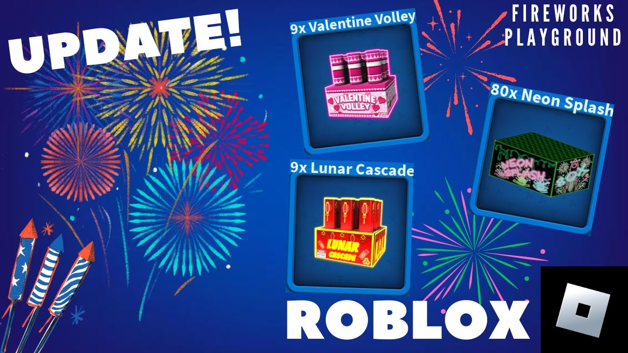 6 new fireworks in Fireworks Playground! Roblox - YouTube