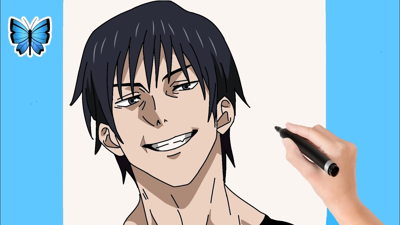 How to draw Toji Fushiguro from Jujutsu Kaisen Step by Step - YouTube