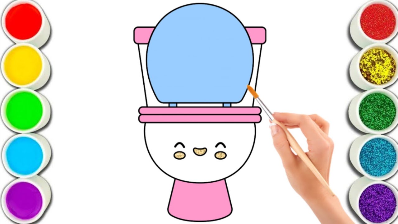 How to draw a toilet - YouTube
