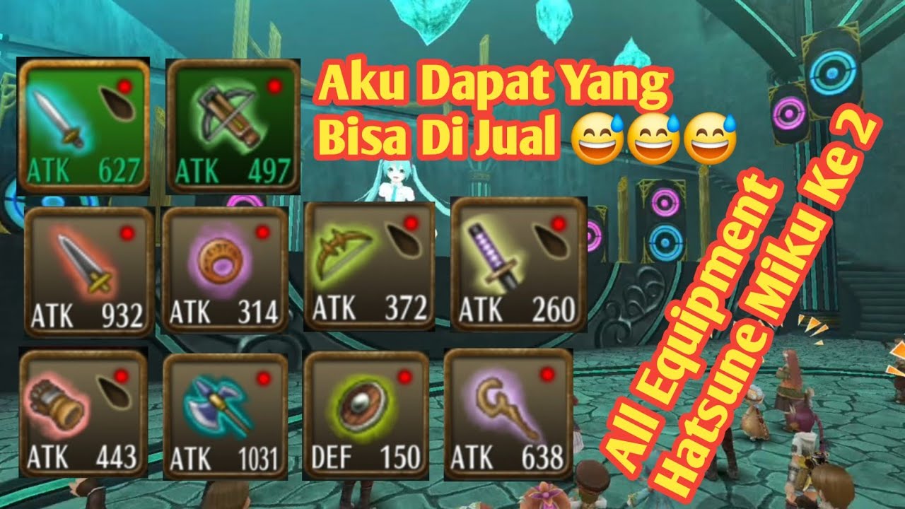 ALL EQUIPMENT EVENT HATSUNE MIKU KE 2 AKU DAPAT WEAPON YANG BISA DI ...