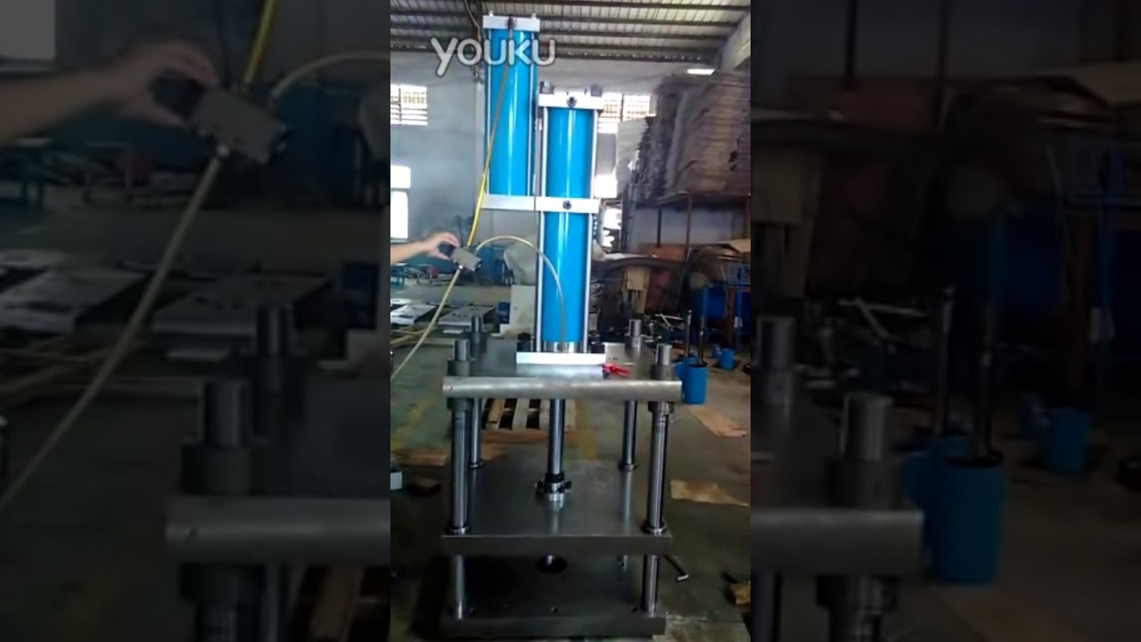 booster cylinder Press machine 5 ton - YouTube