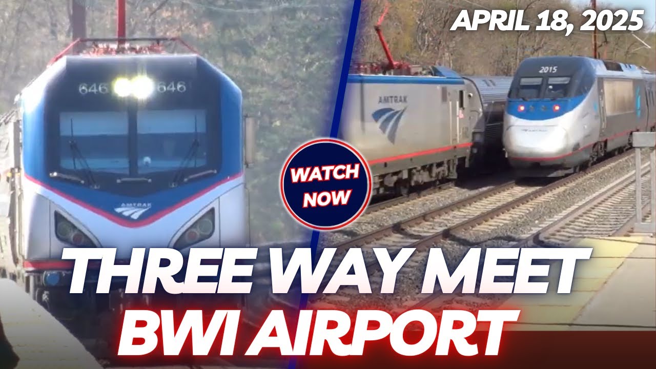 3 Way Amtrak Meet @ BWI Airport: Northeast Regional 86, Acela 2162 ...