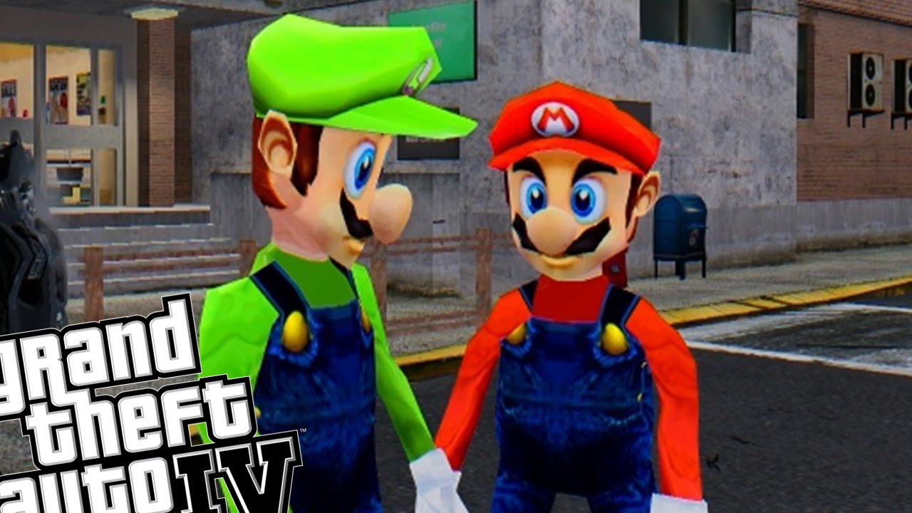 GTA IV + Carmageddon Mod - Mario vs Luigi - YouTube