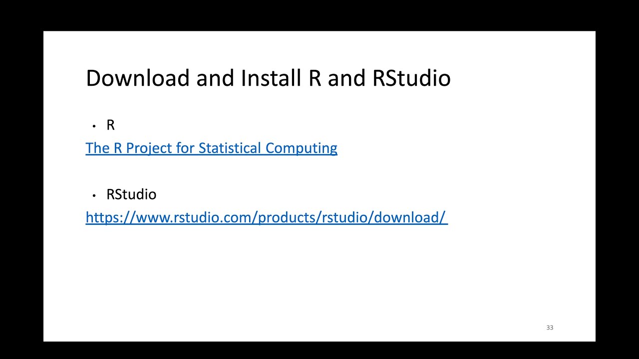 1.1. Download R and Studio - YouTube