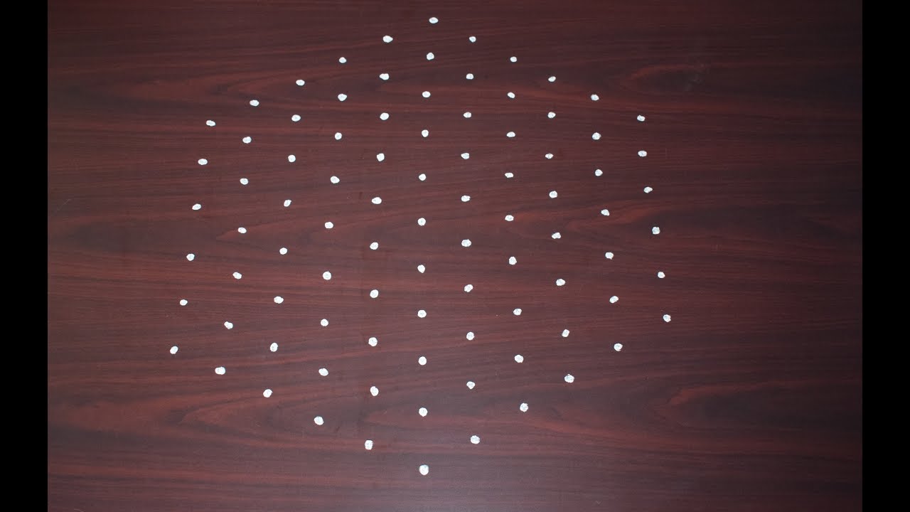Simple Rangoli Design With 11x6 Dots Easy Kolam Designs Simple
