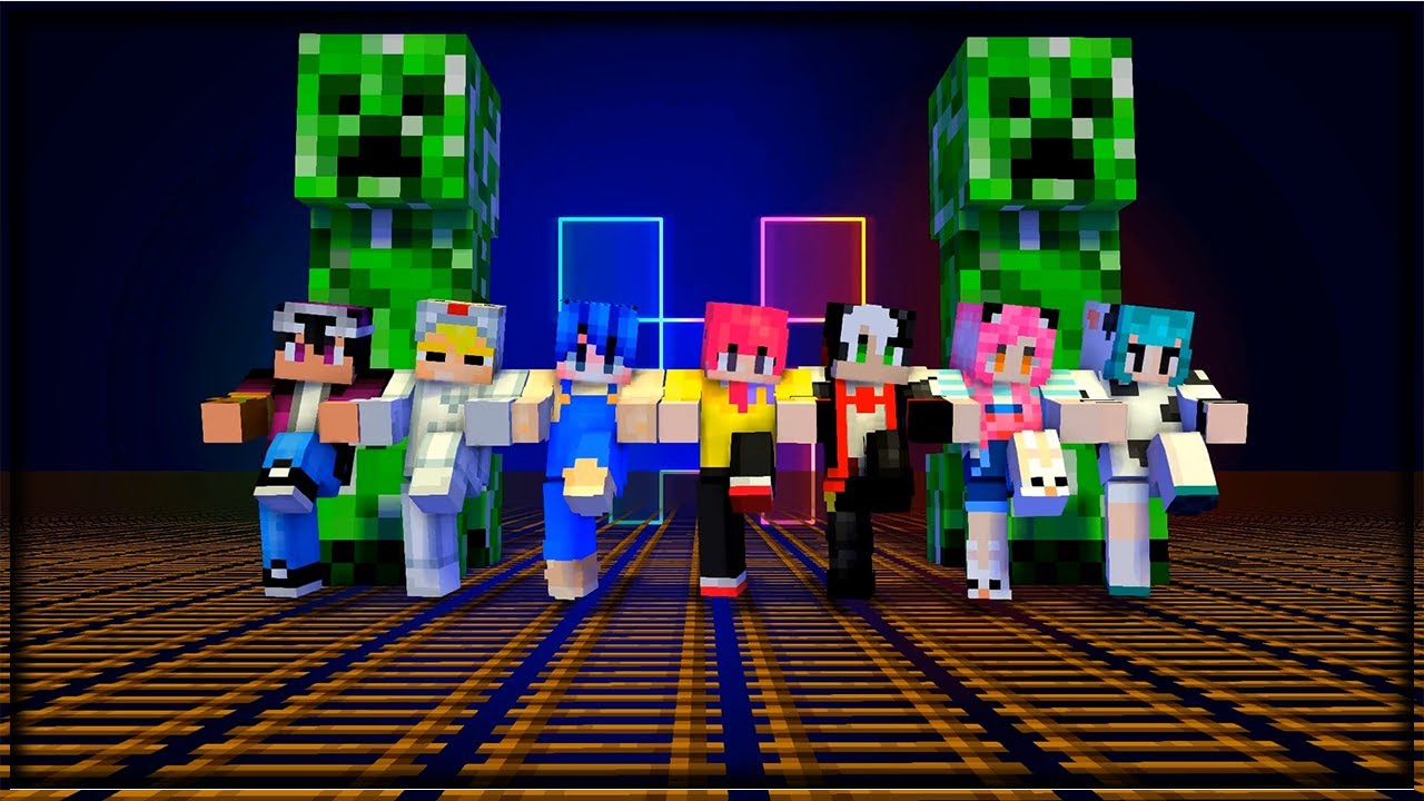 ĐIỆU NHẢY TIK TOK CÙNG HỘI TỤ YOUTUBER MINECRAFT TRÊN SÂN KHẤU CREEPER ...