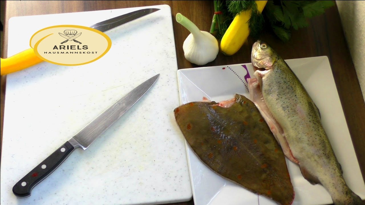 Fisch filetieren heute wird eine Forelle und eine Scholle filetiert ...