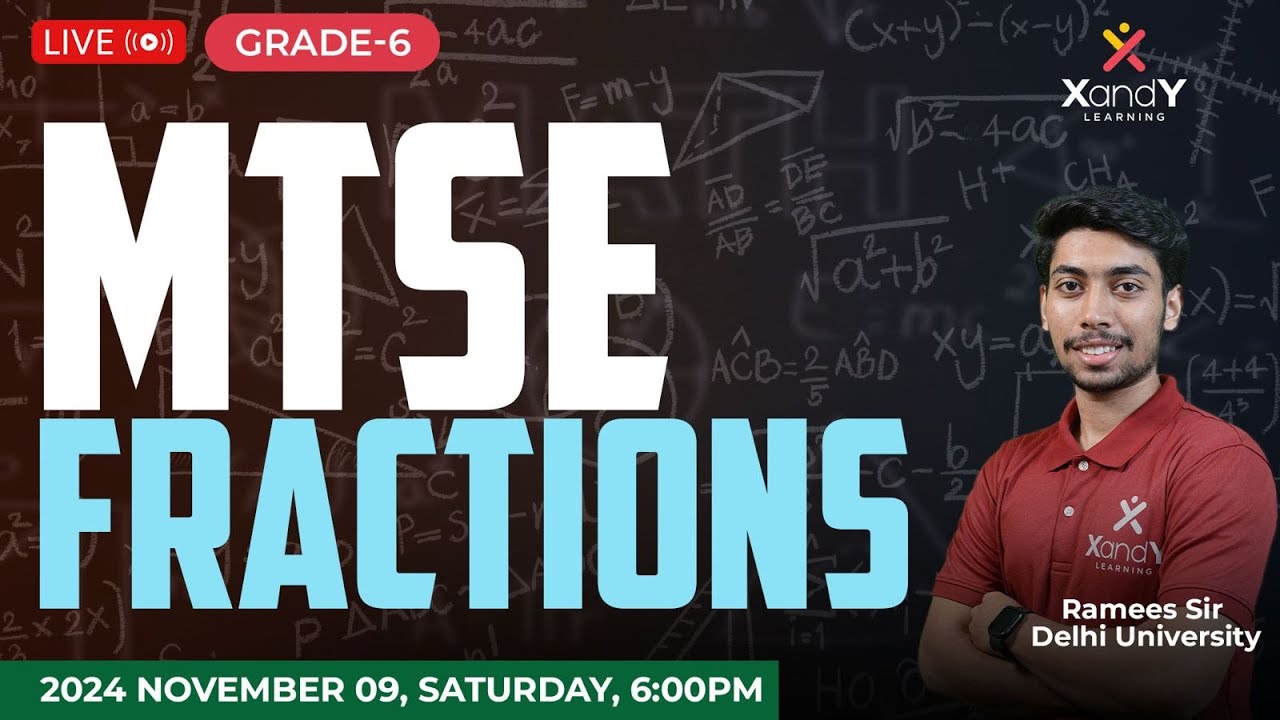 MTSE CLASS 6 FRACTIONS🔴📢LIVE | #class6maths #fractions - YouTube