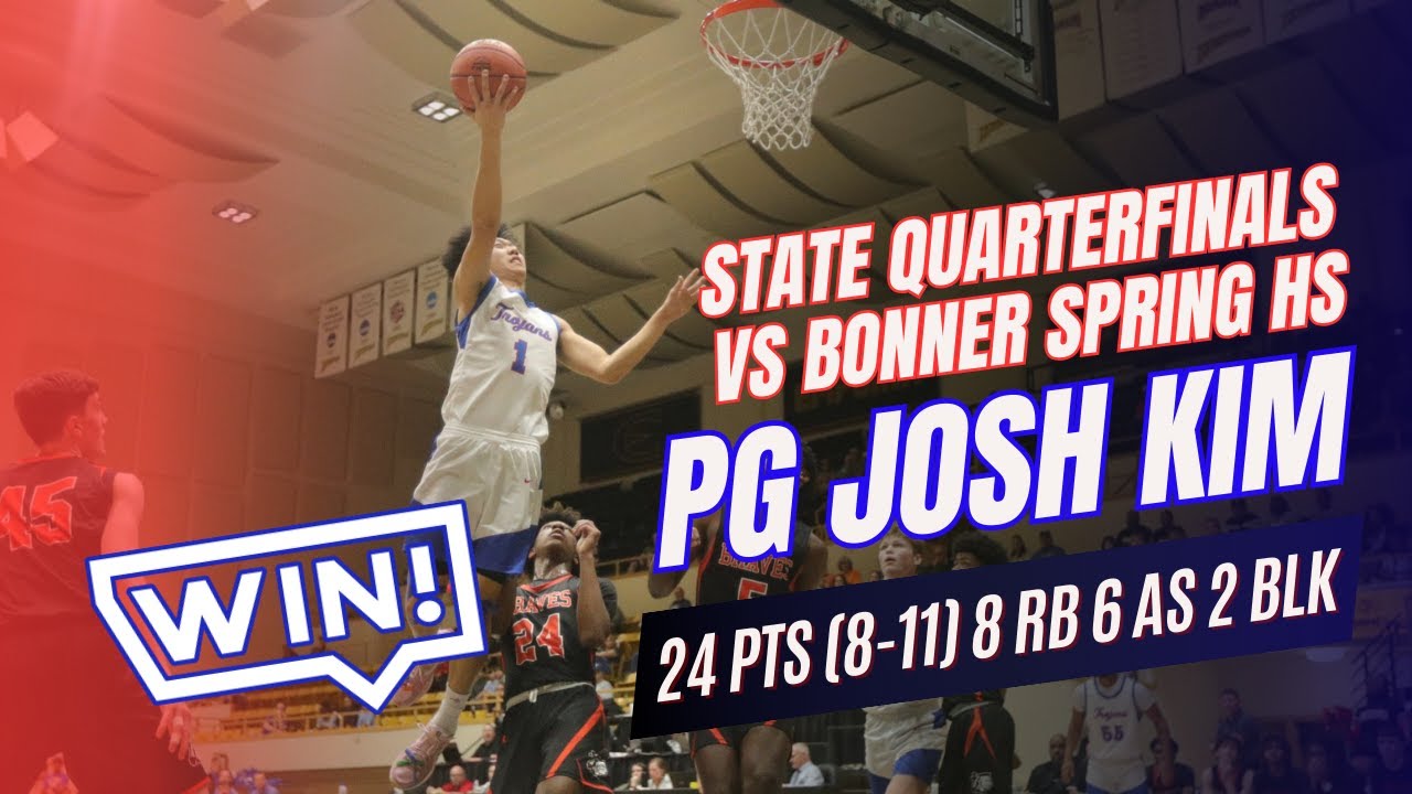 PG Josh Kim - Kansas 5A State Quarterfinals vs Bonner Springs HS - YouTube