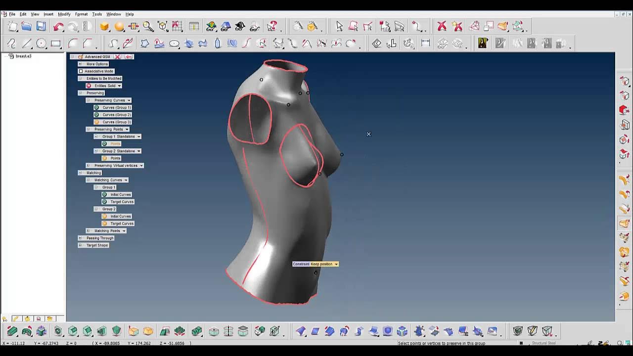 Breast enhancement. 3D scanner + ThinkDesign - YouTube