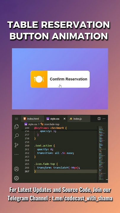 Book a Table in Style — Modern Reservation Button Animation | HTML CSS JS #ytshorts #viral # ...