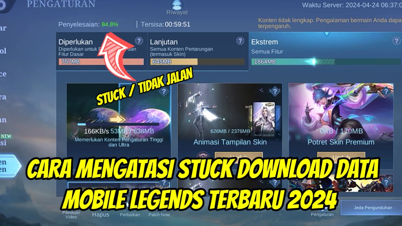 CARA MENGATASI DOWNLOAD DATA ML TIDAK JALAN / STUCK TERBARU 2024 | CARA ATASI DOWNLOAD DATA ML ...