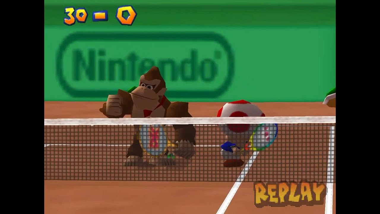 Mario Tennis 64 Doubles Moonlight Cup - Donkey Kong and Toad - YouTube