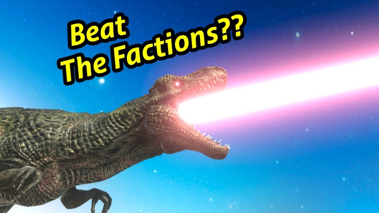 Plasma beam T-rex vs factions animal revolt battle simulator - YouTube
