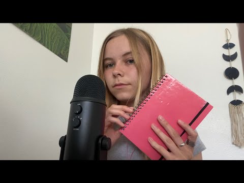 ASMR | tapping + textured scratching with whispered rambling