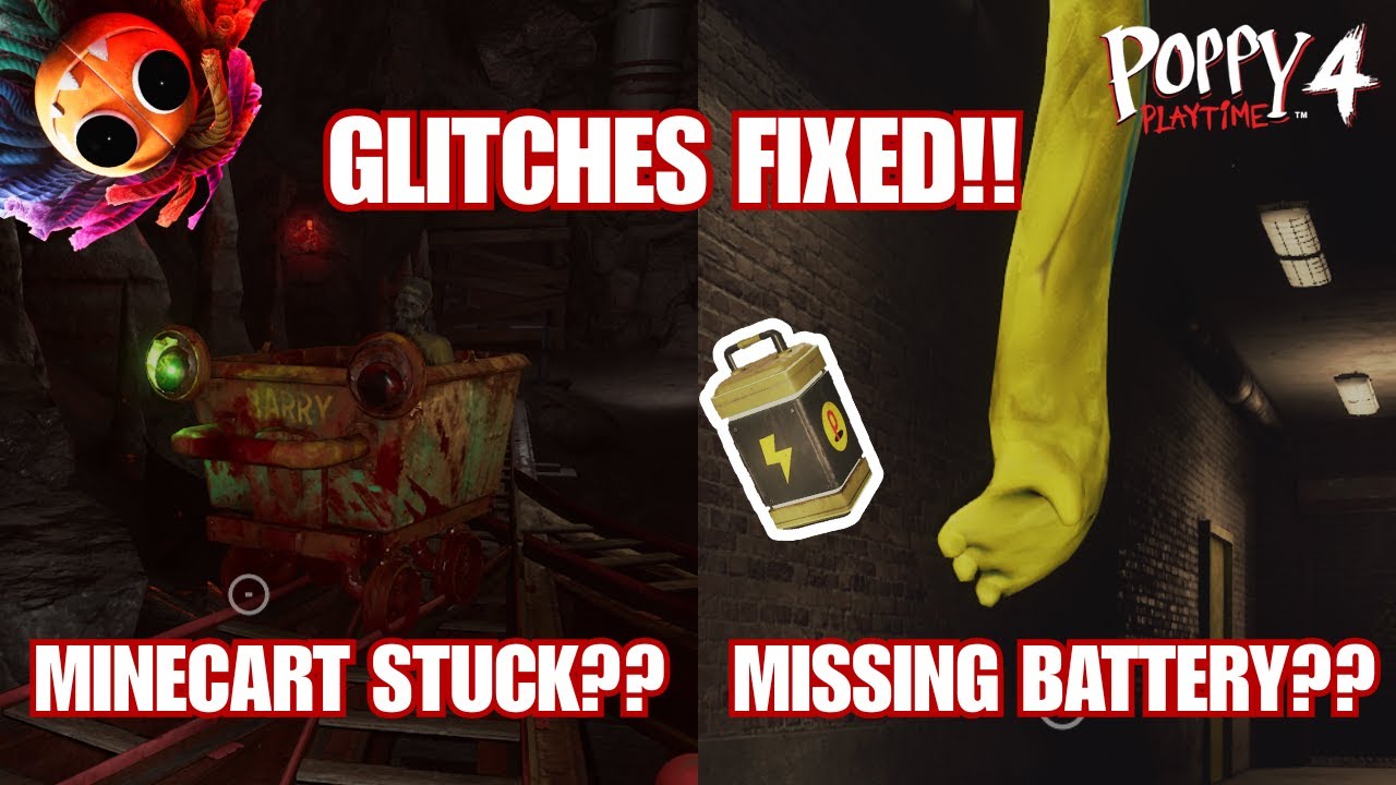 Poppy Playtime chapter 4 glitches fixed, stuck minecart and missing battery from Doey - YouTube