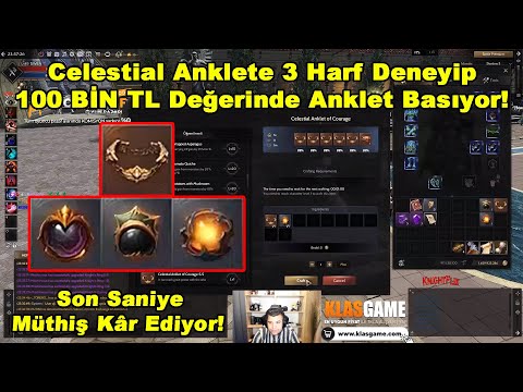 Yahel - Celestial Anklete 3 Harf Deneyip 100 BİN TL Değerinde Anklet Basıyor! | Rise Online