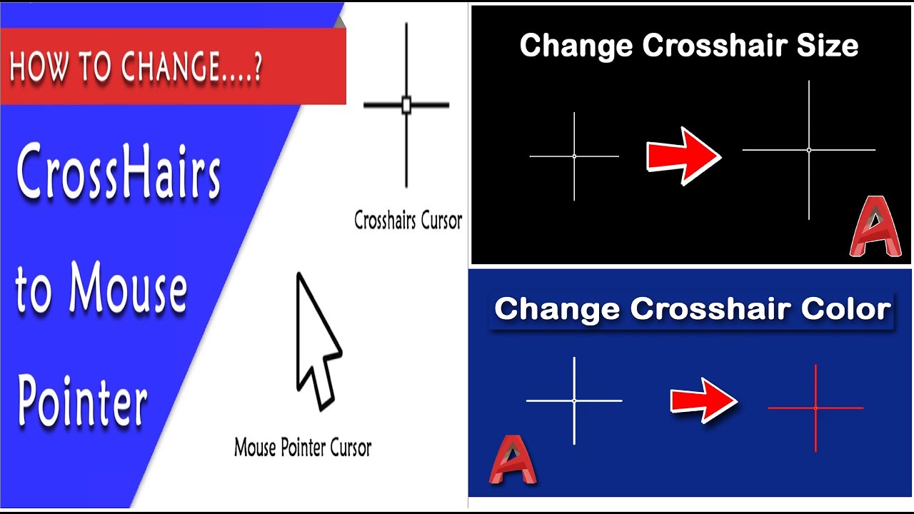 AutoCAD Cursor Settings & How to Change Crosshair Size, Color Quickly ...