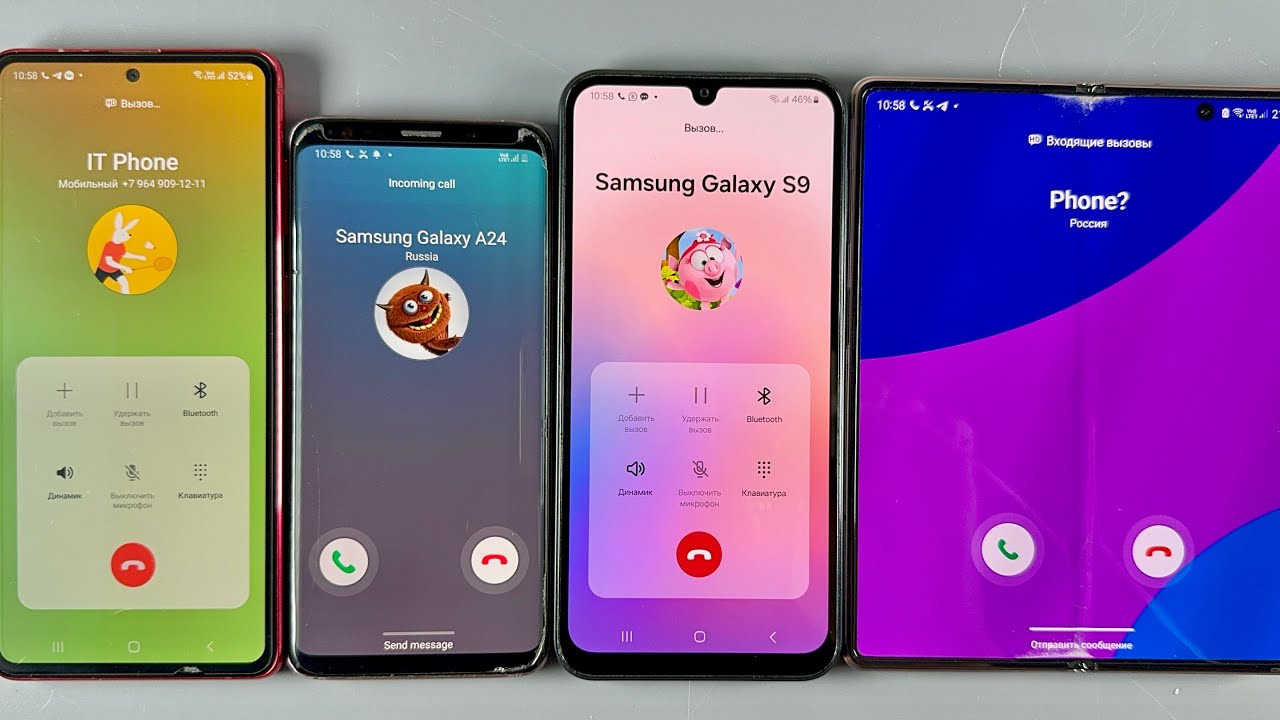 Incoming Call Samsung Galaxy Note 10 + Samsung Galaxy S9 + Samsung ...