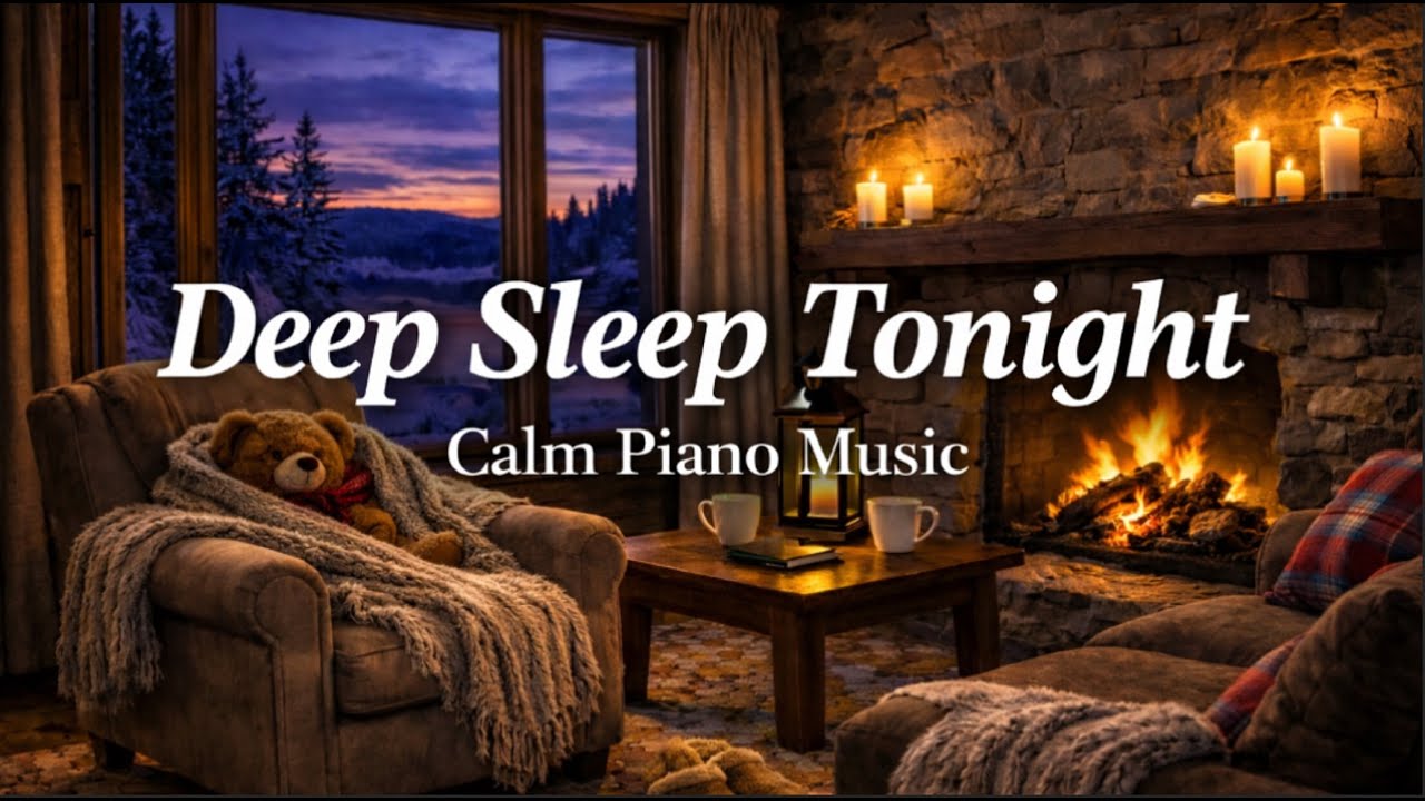 Deep Sleep Tonight 🌙 Calm Winter Piano Music to Fall Asleep Faster ...
