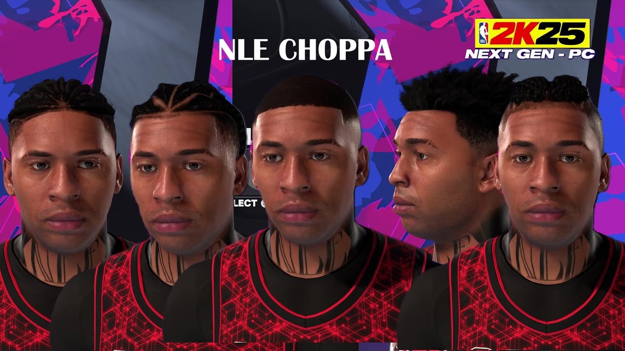 NBA2K25 & NBA2K26 - NLE CHOPPA - FACE CREATION!!!!! - YouTube