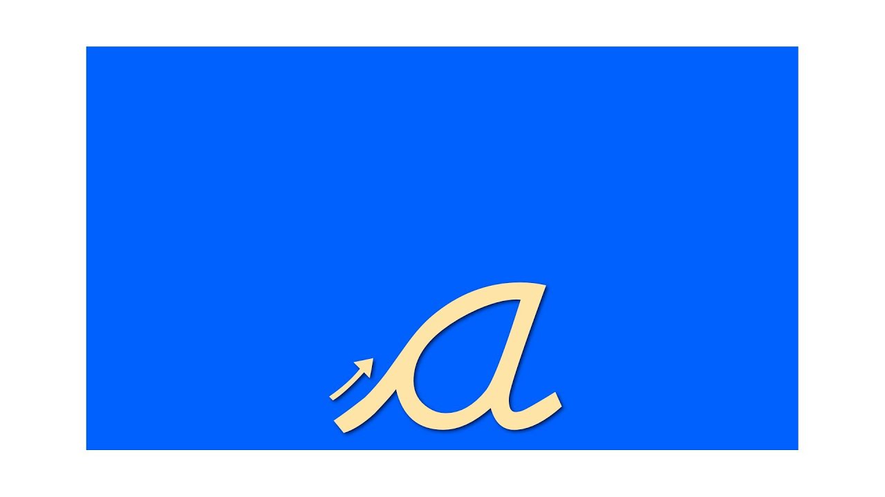 Montessori Cursive Aa - how to trace cursive a - YouTube