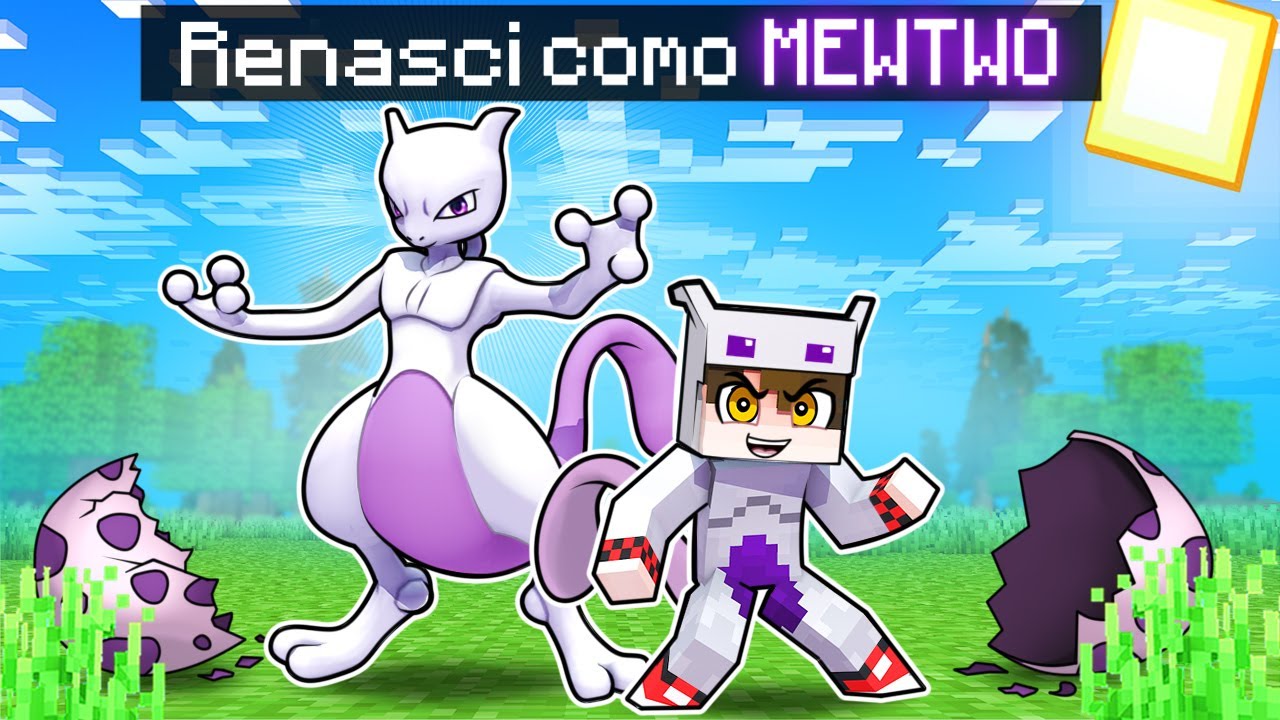 RENASCI como MEWTWO LVL 9999+ no PIXELMON Minecraft - YouTube