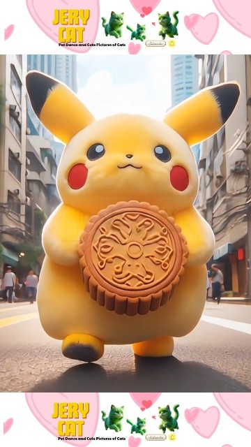 Pikachu prepares giant cakes to celebrate Mid-Autumn Festival #pikachu ...