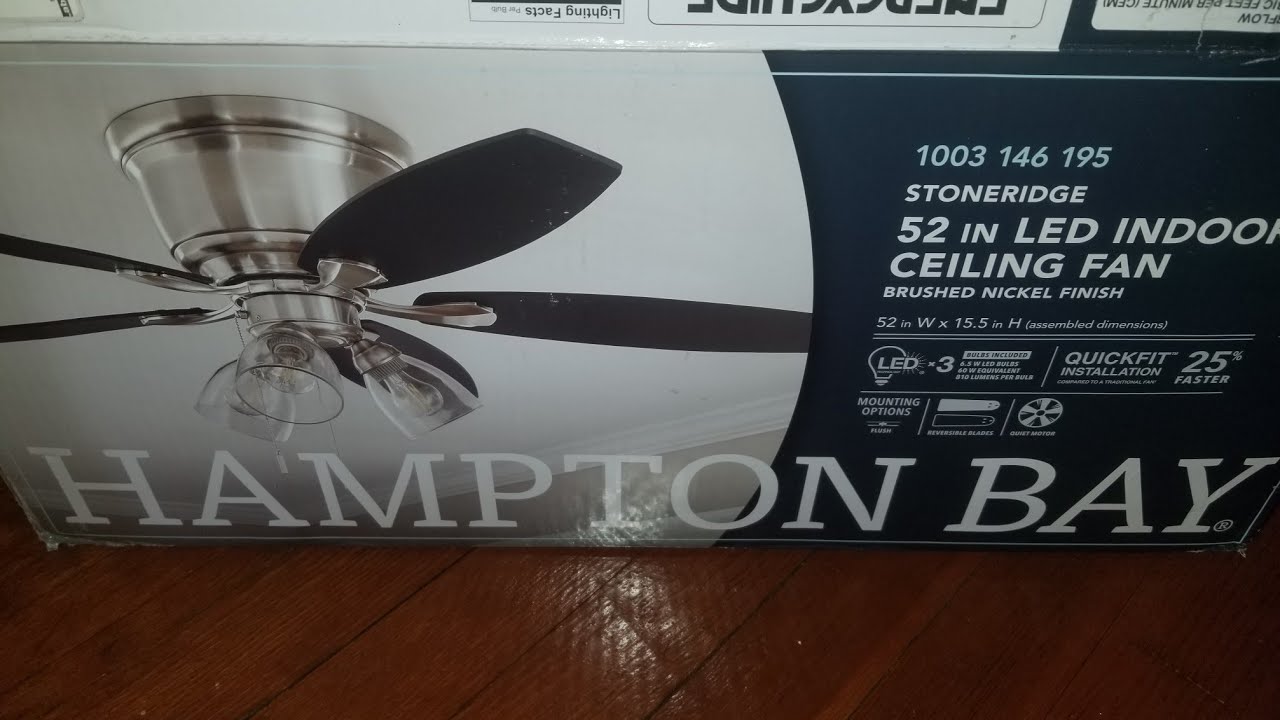 Hamilton bay 52" indoor ceiling fan Installation video . - YouTube