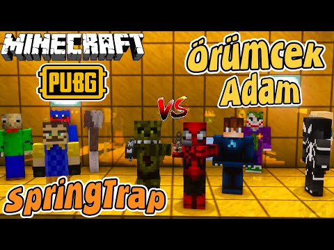 MİNECRAFT PUBG SAVAŞLARI ÖRÜMCEK ADAM vs SPRINGTRAP - Minecraft Videoları